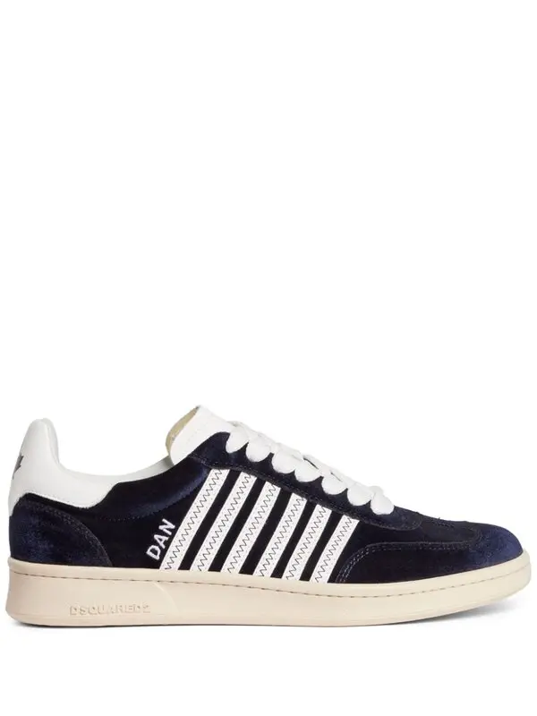 Dsquared2 Boxer Velvet Low-top Sneakers - Blue