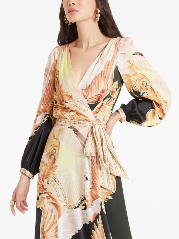 TEMPERLEY LONDON Graphic-print Maxi Wrap Dress