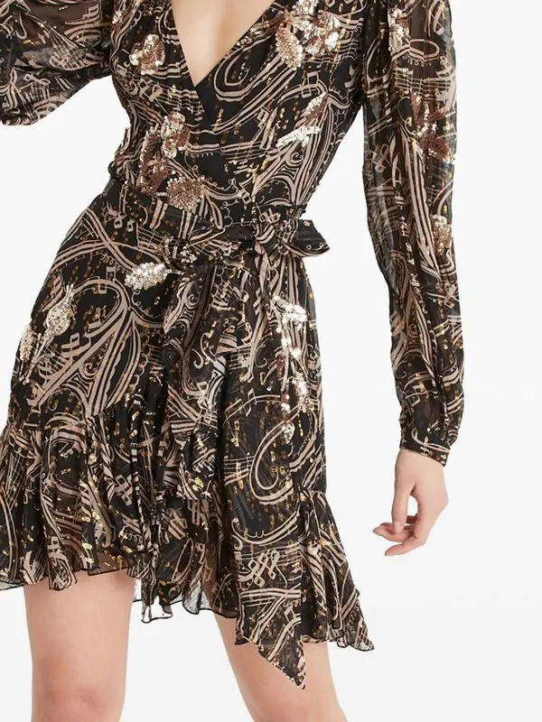 TEMPERLEY LONDON Silvana Mini Dress - Black
