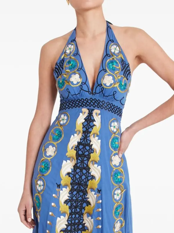 Temperley London Florentine Maxi Dress - Blue - 50% Off | Editorialist