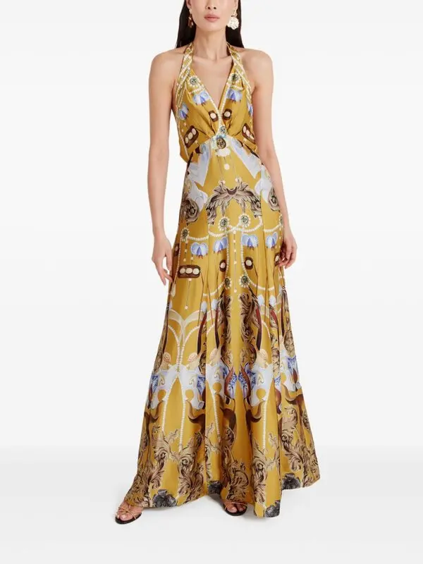 TEMPERLEY LONDON Graphic-print Maxi Dress