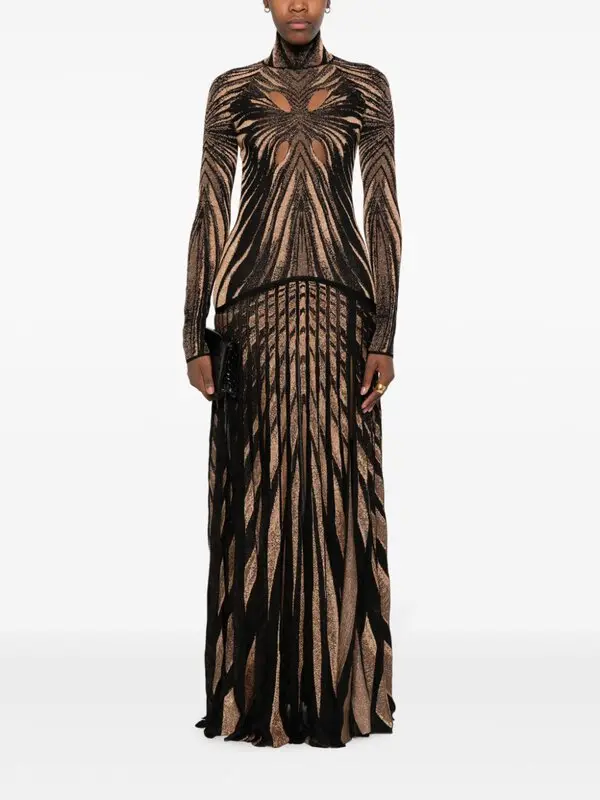 Roberto Cavalli Cut-out Detail Long Dress