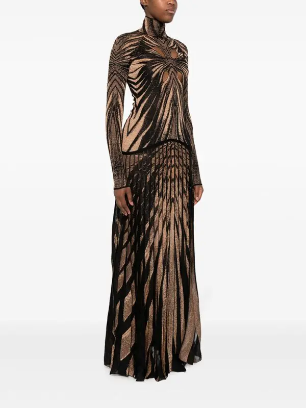 Roberto Cavalli Cut-out Detail Long Dress