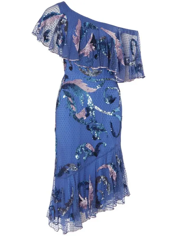 TEMPERLEY LONDON Novella Midi Dress - Blue