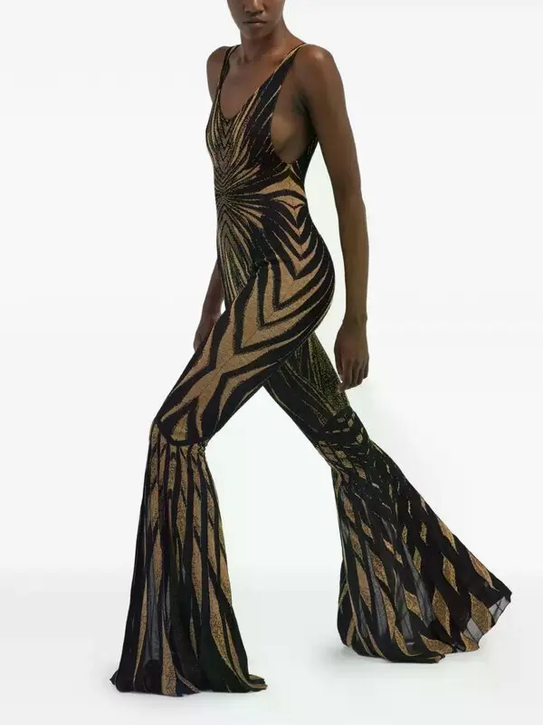 Roberto Cavalli Abstract Pattern Knit Jumpsuit