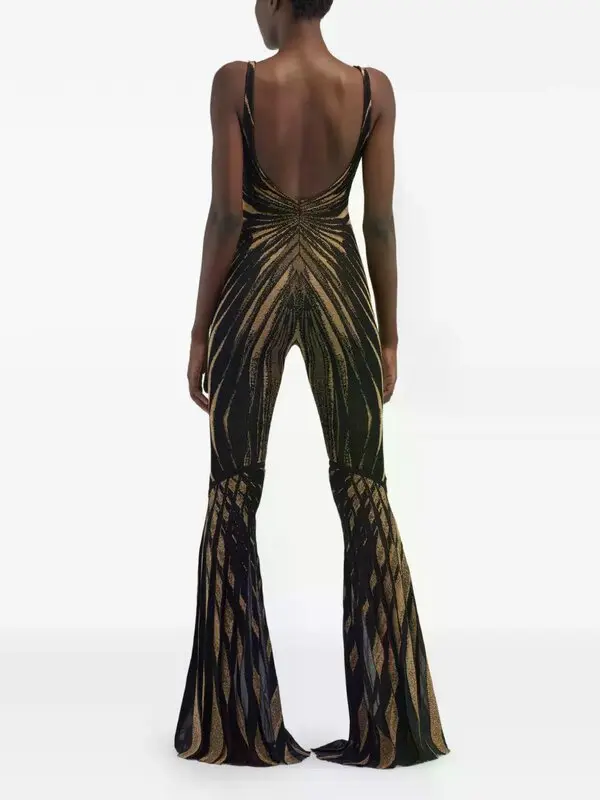Roberto Cavalli Abstract Pattern Knit Jumpsuit