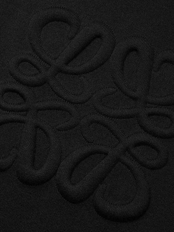 Loewe Logo-embossed Wool-blend Zip-up Hoodie