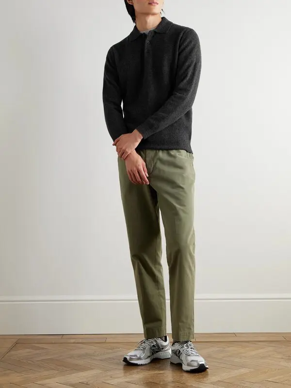 BEAMS Wool Polo Shirt - Gray