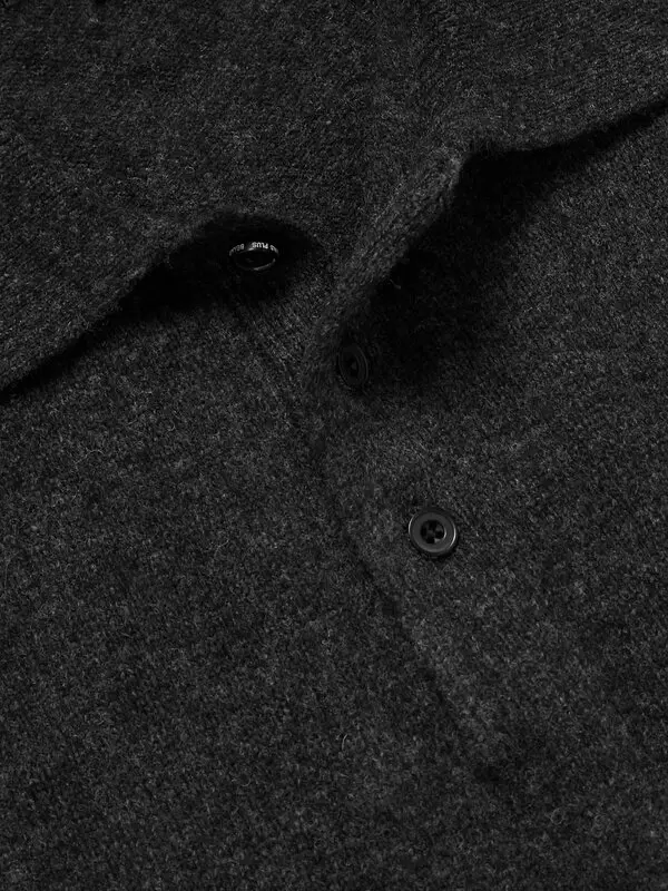 BEAMS Wool Polo Shirt - Gray