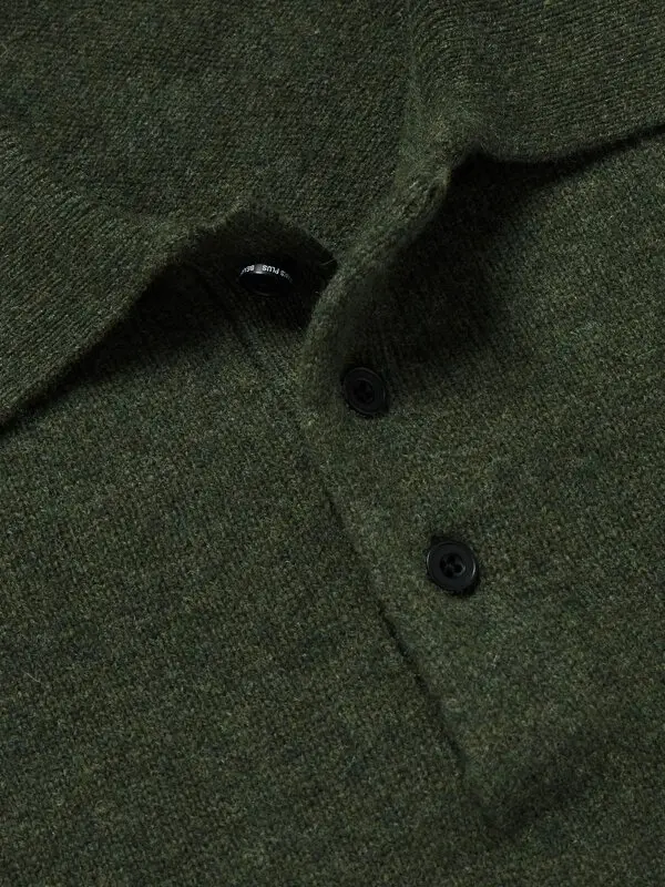 BEAMS Wool Polo Shirt - Green