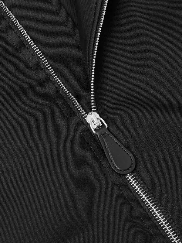 JIL SANDER Padded Gabardine Bomber Jacket - Black