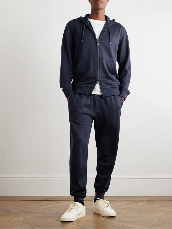 Brunello Cucinelli Cashmere-blend Zip-up Hoodie - Blue