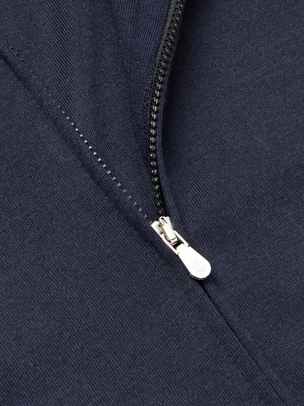 Brunello Cucinelli Cashmere-blend Zip-up Hoodie - Blue