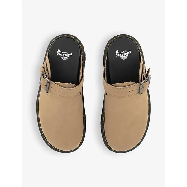 Dr. Martens Zebzag Platform Suede Mules - Savannah Tan