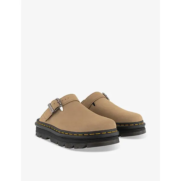 Dr. Martens Zebzag Platform Suede Mules - Savannah Tan