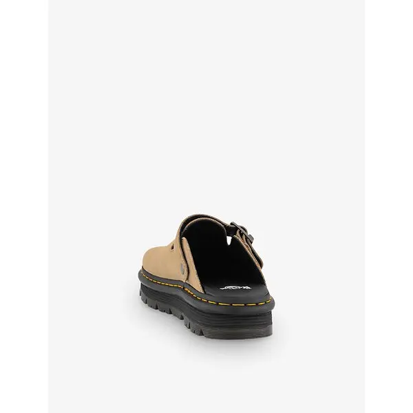 Dr. Martens Zebzag Platform Suede Mules - Savannah Tan