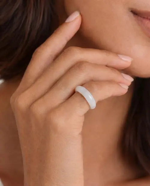 SEREE Jade Ring - White