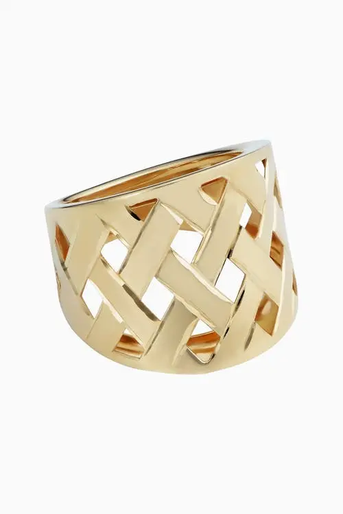 ORADINA 14k Basket Weave Ring