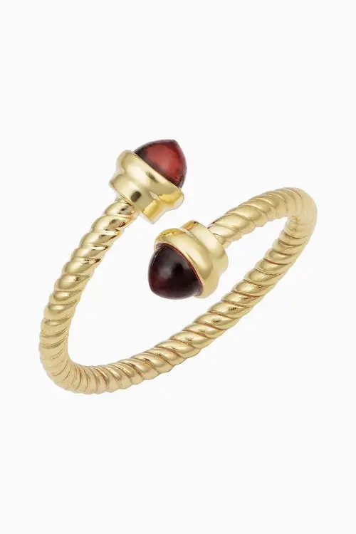 ORADINA 14k Garnet Ring - Yellow Gold