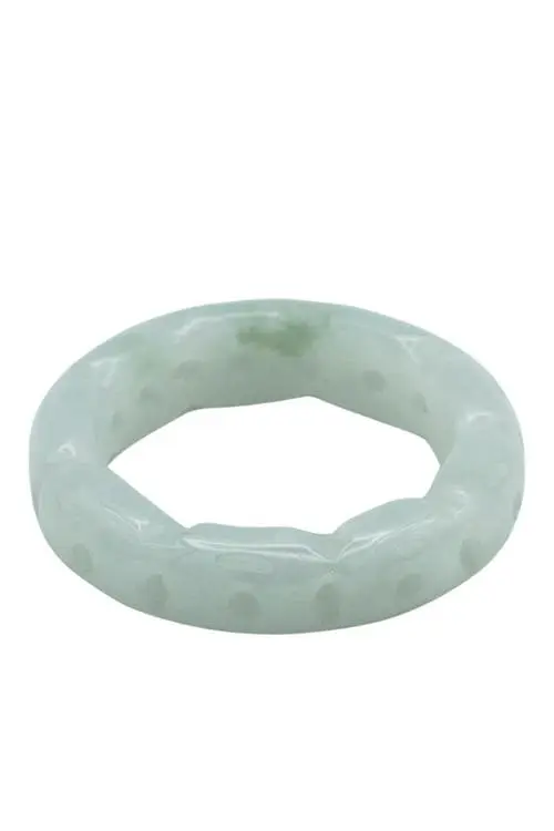SEREE Weave Jade Ring - Off White