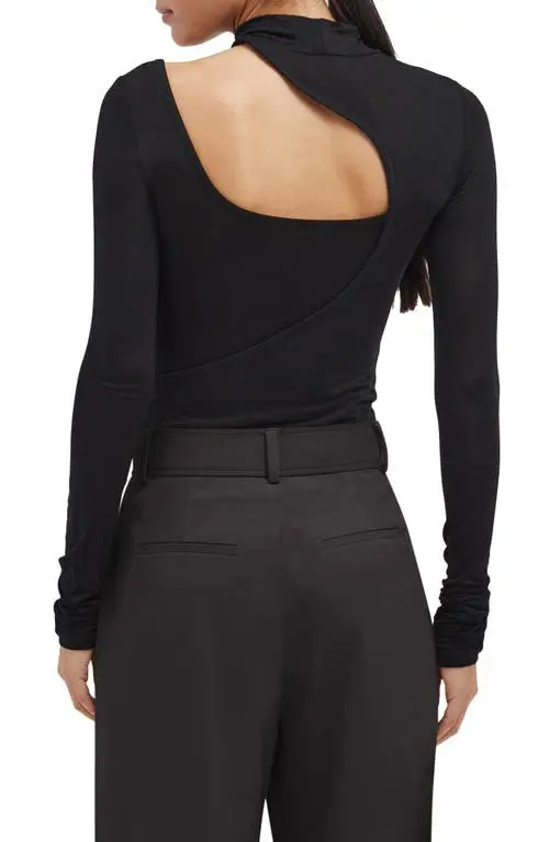 MARCELLA Soho Cutout Mock Neck Top