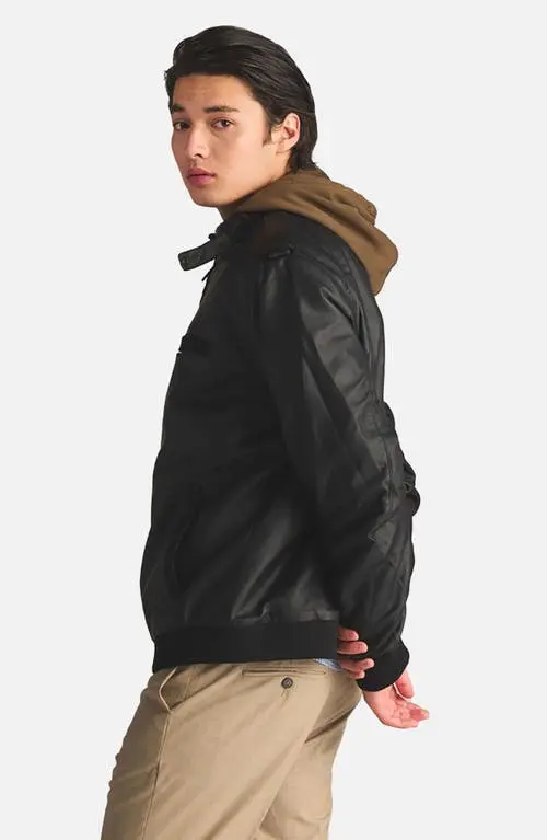 MEMBERS ONLY Faux Leather Iconic Racer Jacket - Black