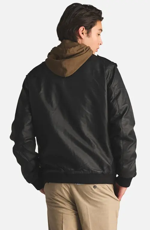 MEMBERS ONLY Faux Leather Iconic Racer Jacket - Black