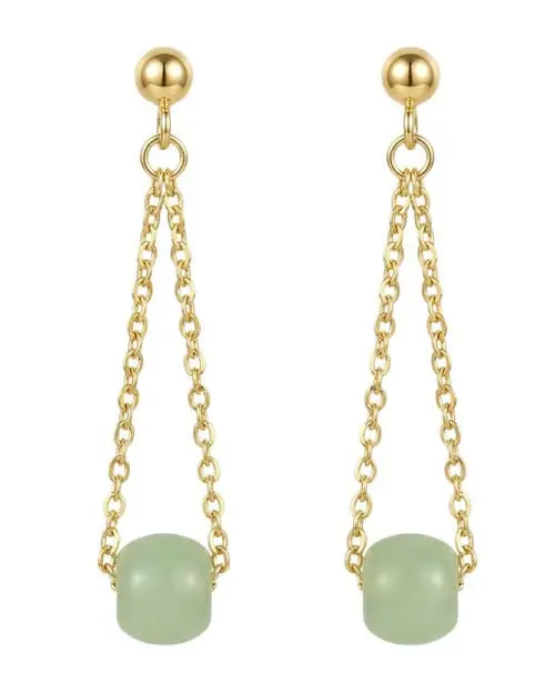 SEREE Zodiac Collection Libra Earrings - Light Green