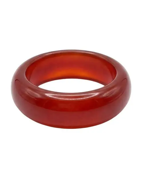 SEREE Persimmon Agate Gemstone Ring - Red