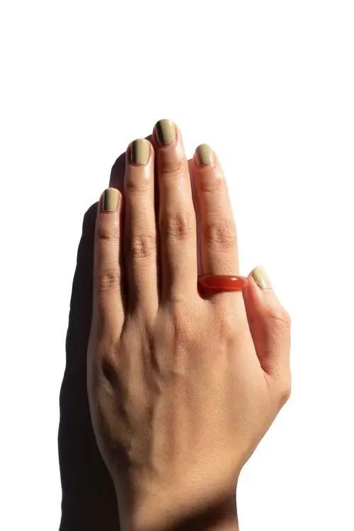 SEREE Agate Band Ring - Red