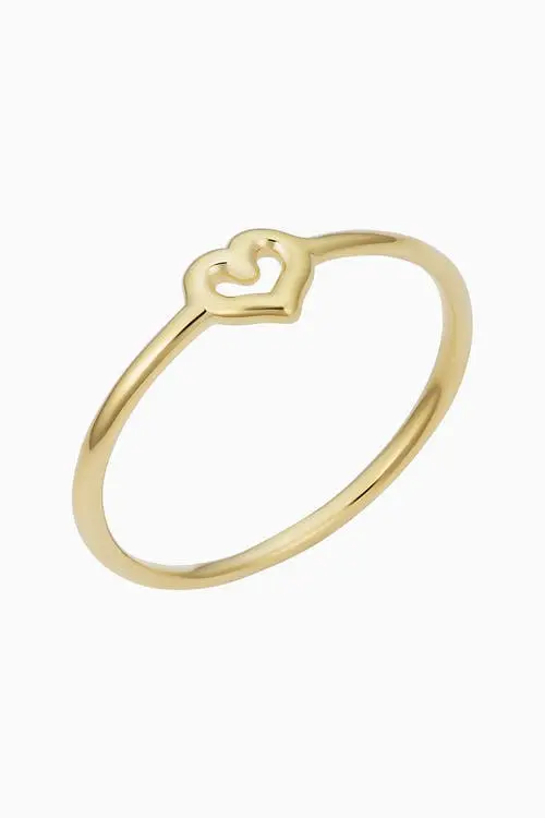ORADINA 14k Heart Of Gold Ring - Yellow Gold