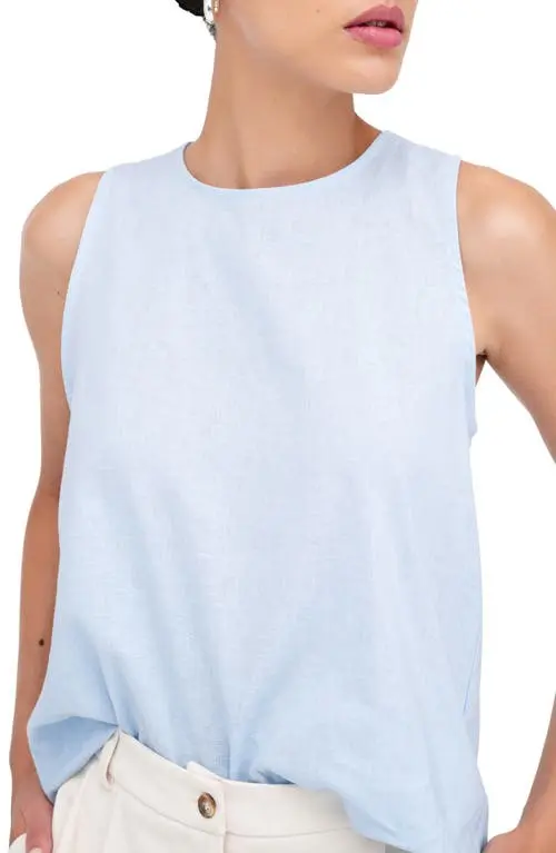 MARCELLA Linen And Cotton Sleeveless Top
