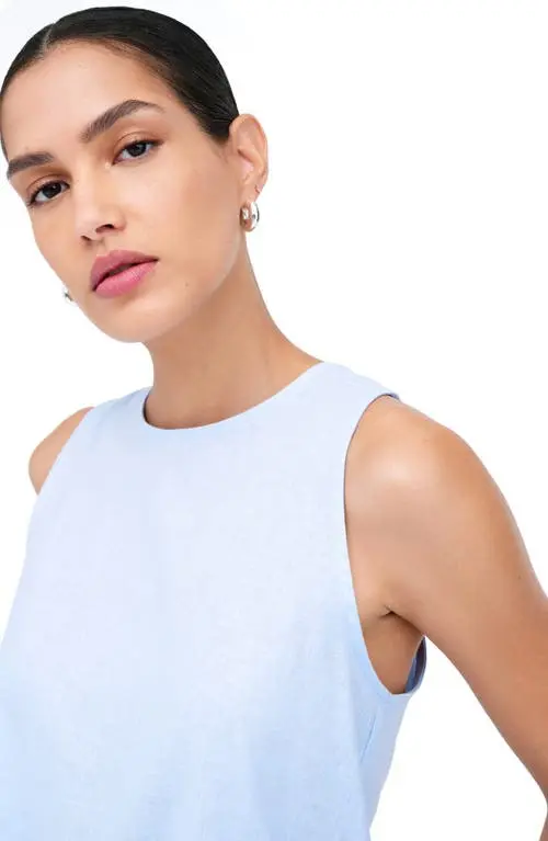 MARCELLA Linen And Cotton Sleeveless Top