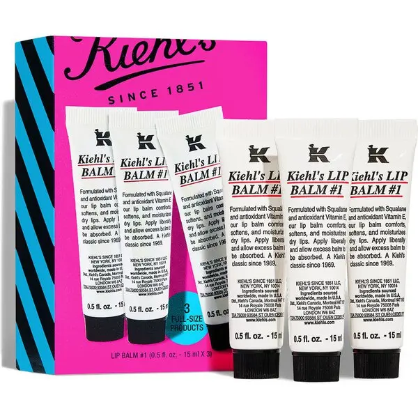 KIEHL'S SINCE 1851 Lip Balm #1 Trio Set $44 Value - No Color