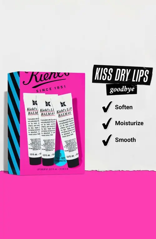 KIEHL'S SINCE 1851 Lip Balm #1 Trio Set $44 Value