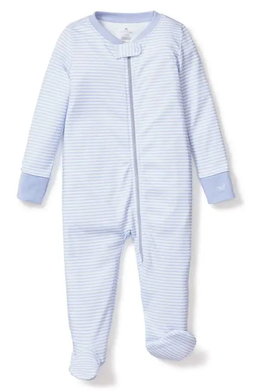 PETITE PLUME Striped Pima Romper - Blue