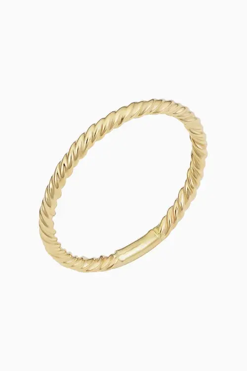 ORADINA 14k Stackable Dawn Ring - Yellow Gold