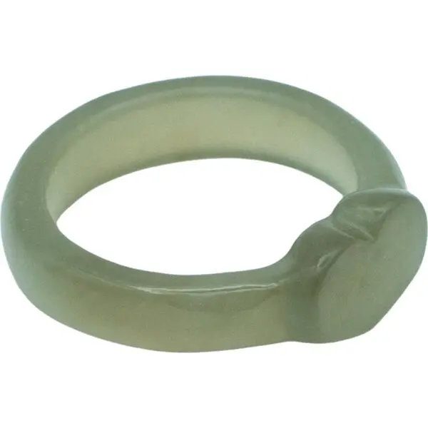 SEREE Heart Jade Ring - Light Green