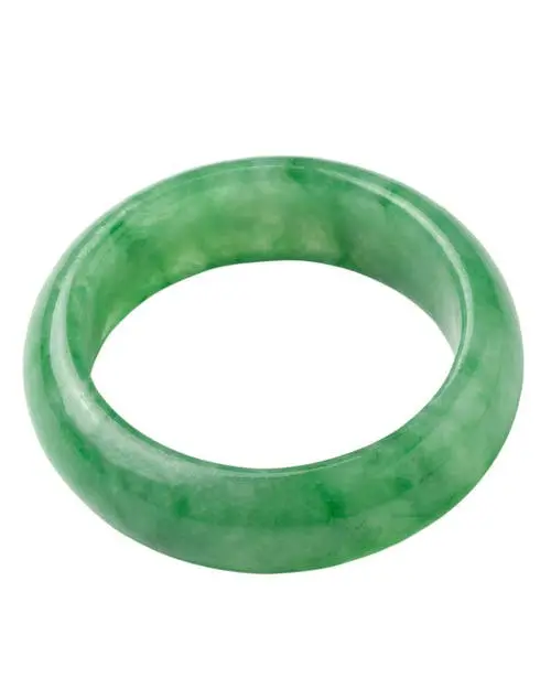 SEREE Zz Imperial Green Jade Ring - Bright Green