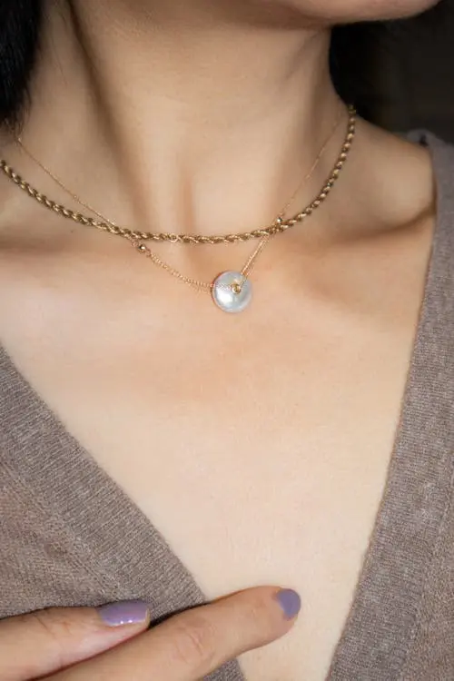 SEREE Mabel Pearl Pendant Necklace