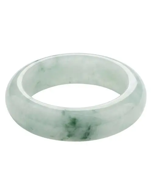 SEREE Koi Mottled Jade Ring - Green