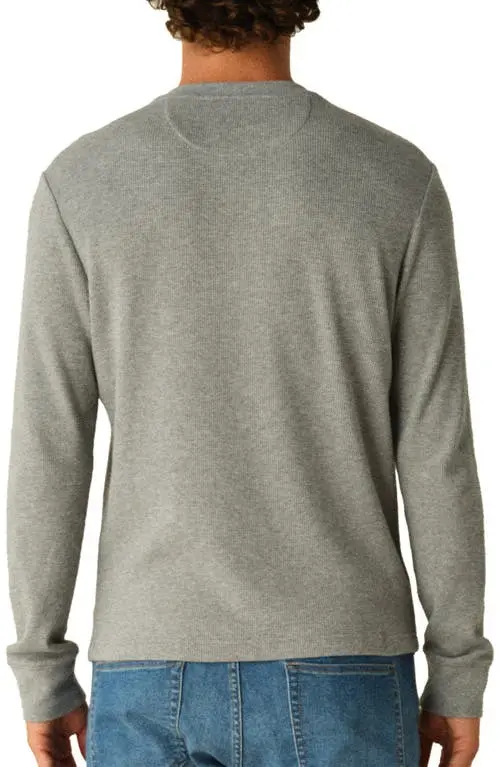 FAIR HARBOR Hudson Organic Cotton Blend Henley - Heather Grey