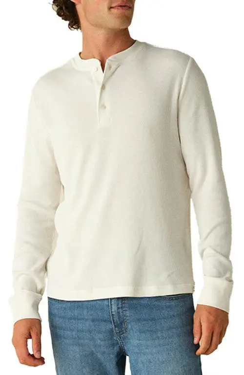 FAIR HARBOR Hudson Organic Cotton Blend Henley - Shell