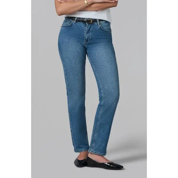 LOLA JEANS Denver High Rise Straight Leg Jeans - Dim Sky 2