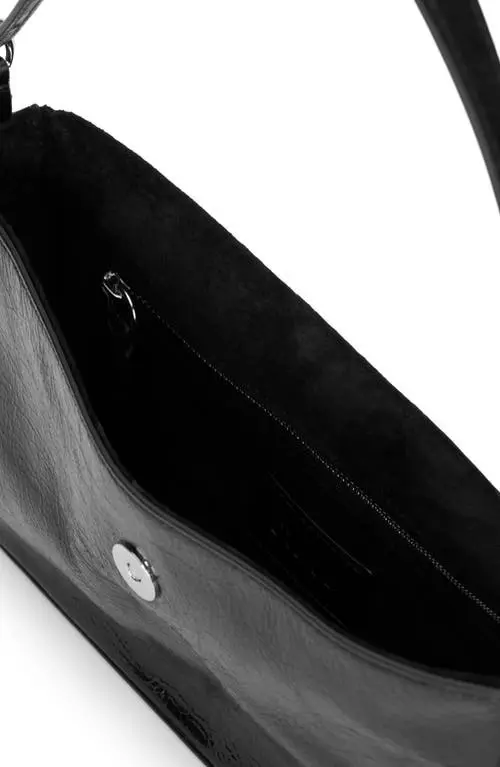 Staud Harlow Leather Shoulder Bag - Black