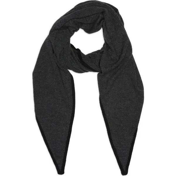 Johnstons Of Elgin Gauzy Cashmere Fringe Scarf - Charcoal/black