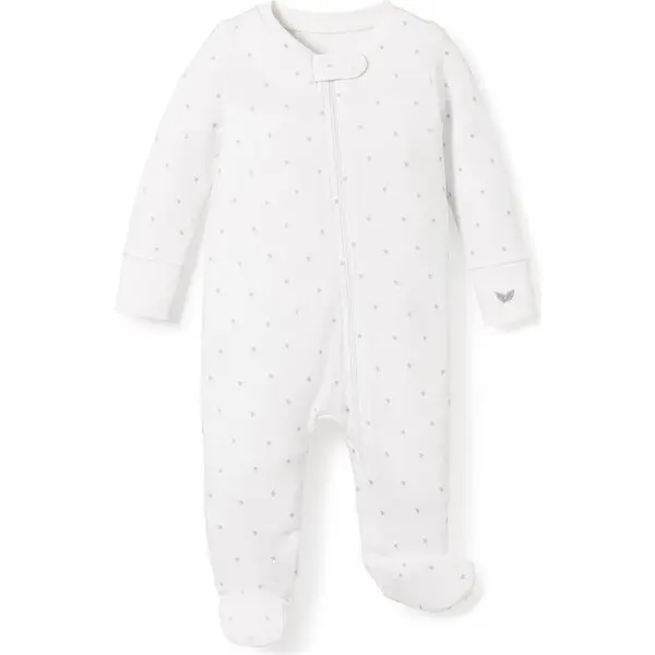 PETITE PLUME Pima Cotton Footie - White