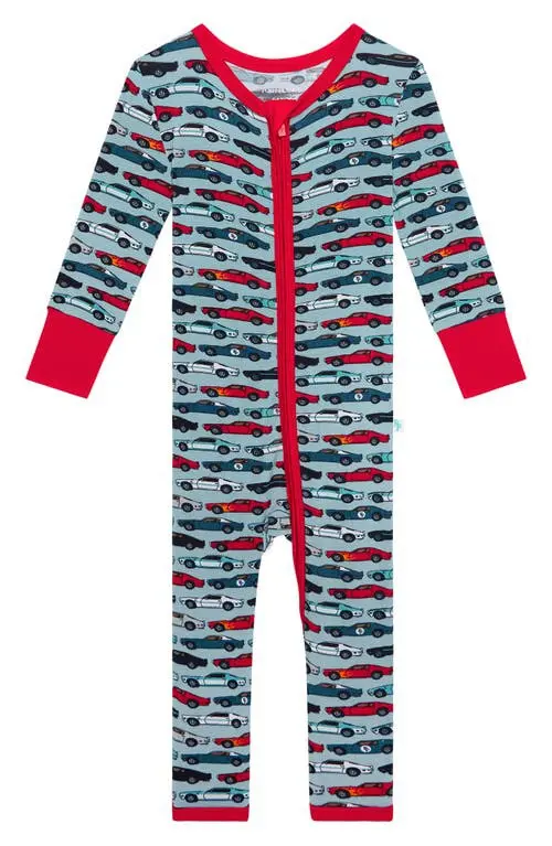 POSH PEANUT Miles Fitted Convertible Footie Pajamas - Open Blue