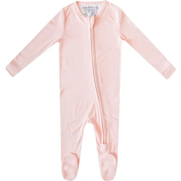 COPPER PEARL Zip-up Footie Pajamas - Blush