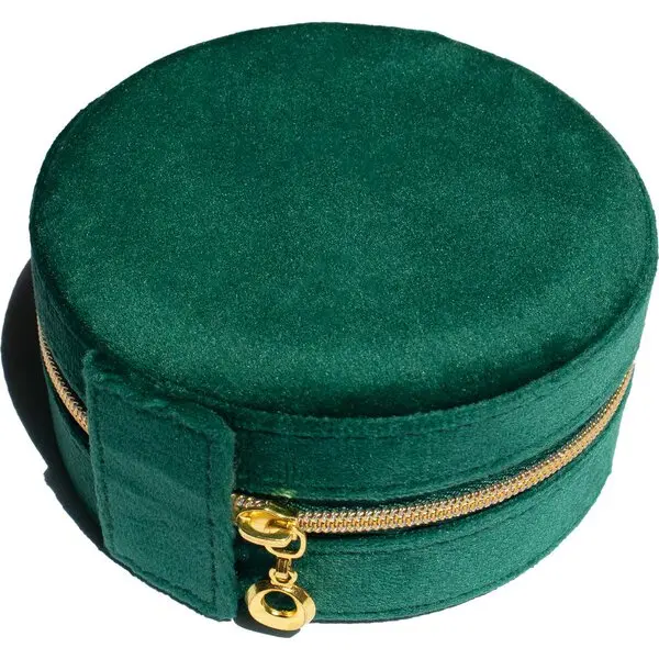 SEREE Round Jewelry Travel Case - Velvet